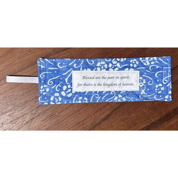 Handmade | Accessories | Handmade Quilted Bookmark Beatitude Blue White ...